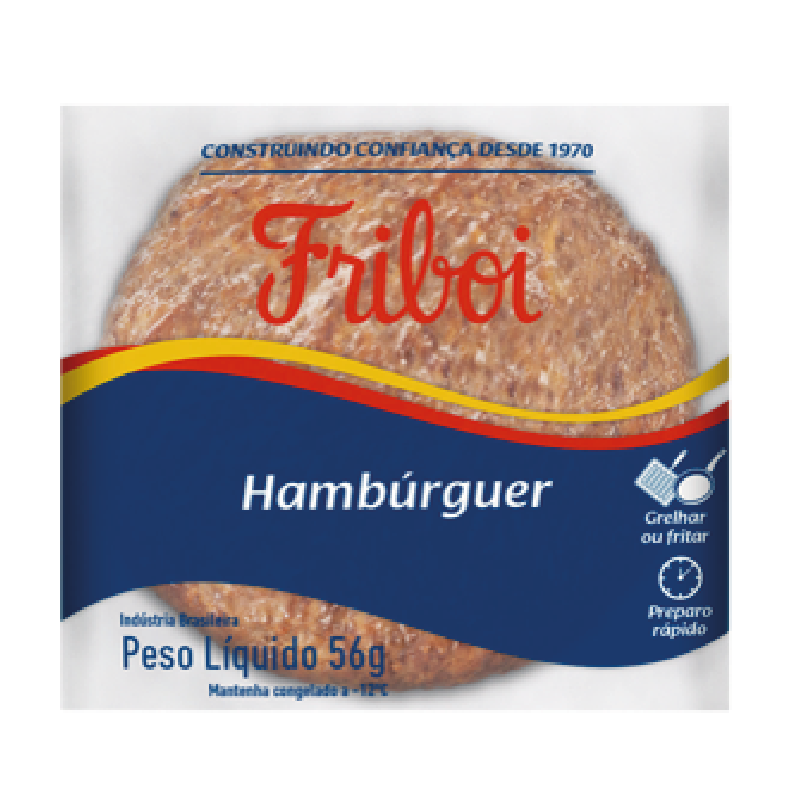 Hamburguer Bovino Cong 56g - Friboi
