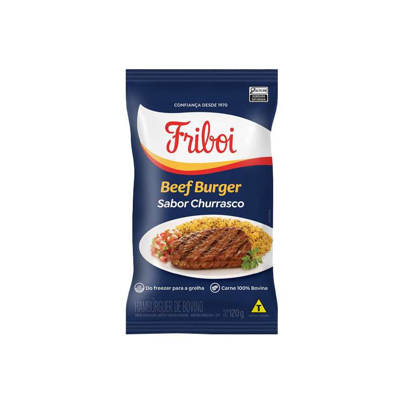 Beef Burger Bov Churrasco Cong 120g - Friboi